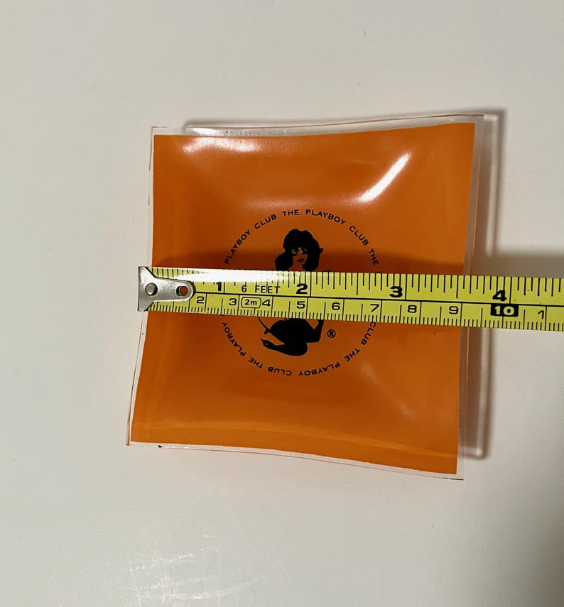 Vintage 1960's the Playboy Club Orange Glass Ashtray Bunny With Key - Etsy