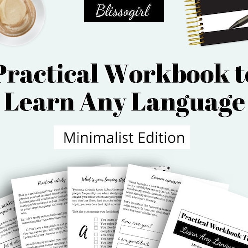 Practical Workbook to Learn Any Language Language Learning | Etsy