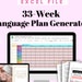 Language Learning Plan Generator Excel File, Schedule Your Practice for ...