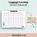 Language Learning 2020 Schedule | Etsy