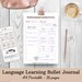 Language Learning Bullet Journal Languages Planner Languages | Etsy