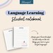 Language Study Notebook Language Learning Language Learning | Etsy