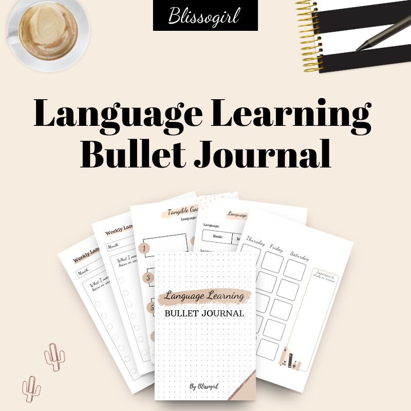 Language Learning Bullet Journal Languages Planner Languages - Etsy