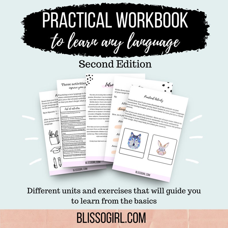 Practical Workbook To Learn Any Language Second Edition | Etsy