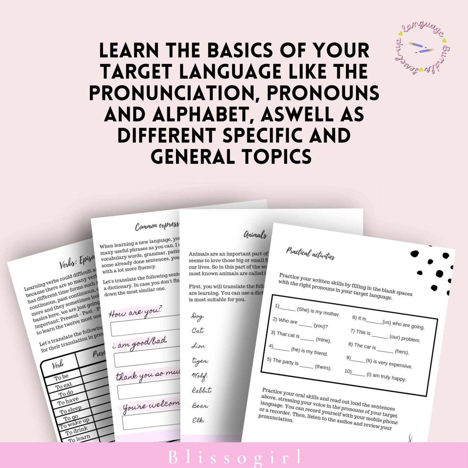 Beginner Language Learning Bundle - Etsy