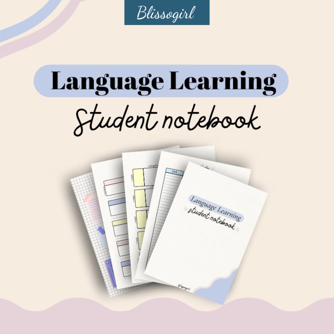 Language Study Notebook Language Learning Language Learning - Etsy España