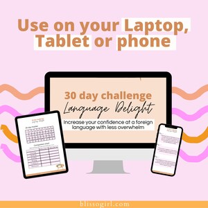 30-day Language Challenge Workbook, Grow Your Confidence, Foreign ...