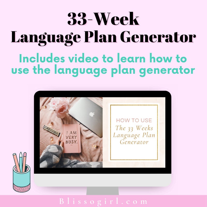 Language Learning Plan Generator Excel File, Schedule Your Practice for ...