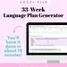 Language Learning Plan Generator Excel File, Schedule Your Practice for ...