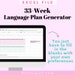 Language Learning Plan Generator Excel File, Schedule Your Practice for ...