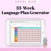 Language Learning Plan Generator Excel File, Schedule Your Practice for ...