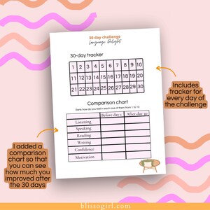 30-day Language Challenge Workbook, Grow Your Confidence, Foreign Languages Activities, English ...