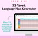 Language Learning Plan Generator Excel File, Schedule Your Practice for ...