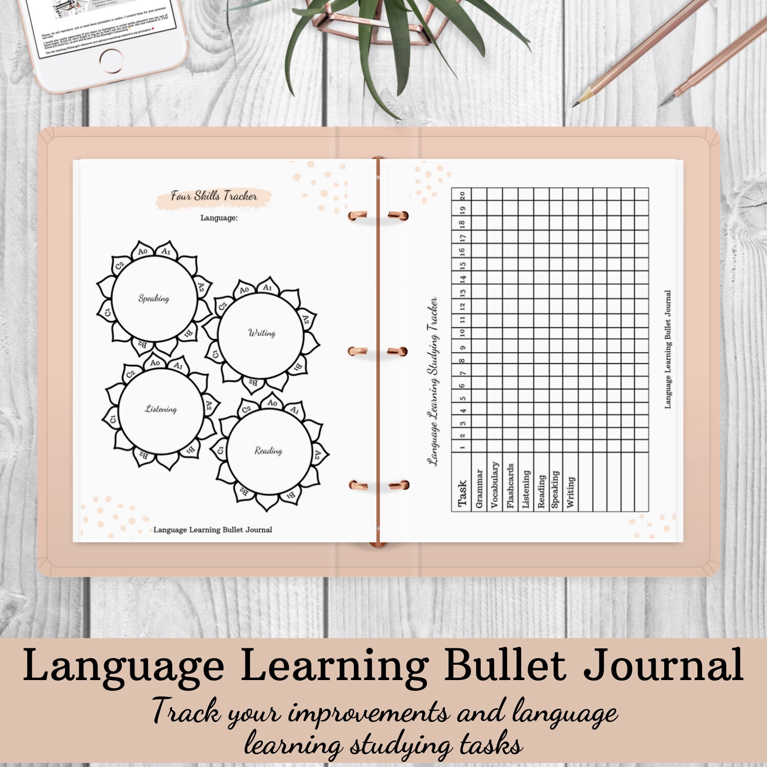 Language Learning Bullet Journal Languages Planner Languages - Etsy
