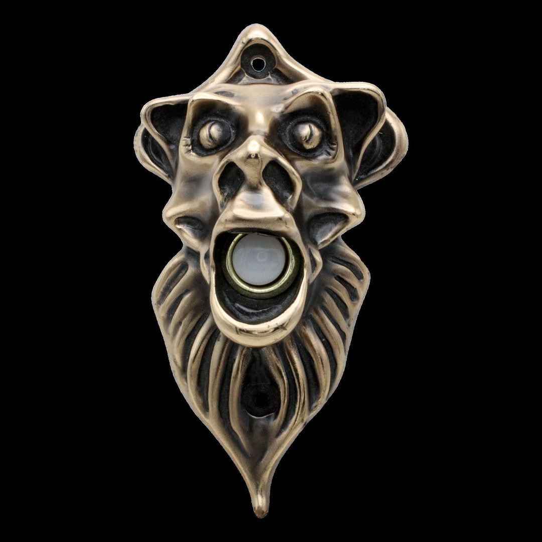 Bronze Gargoyle Face Doorbell - Etsy