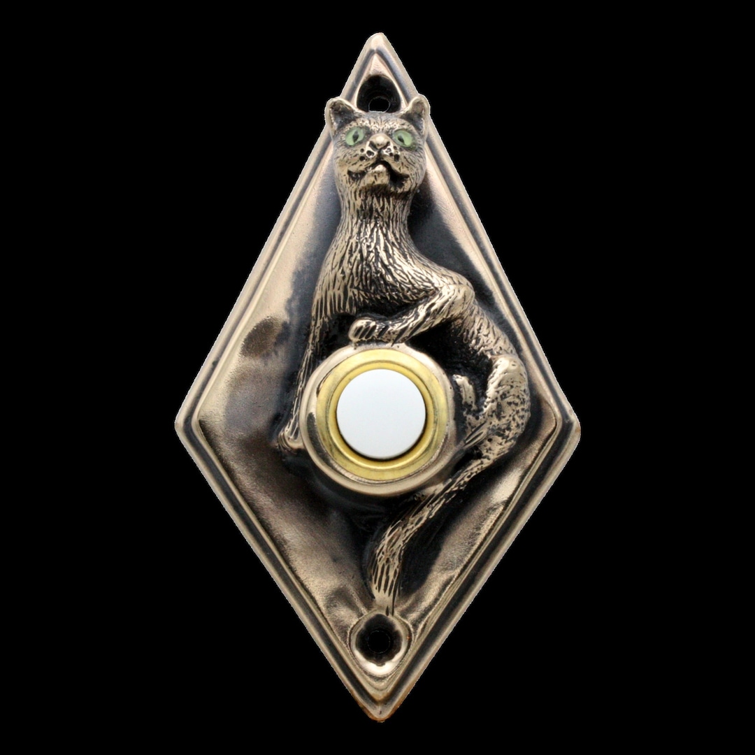 Bronze Cat Doorbell - Etsy