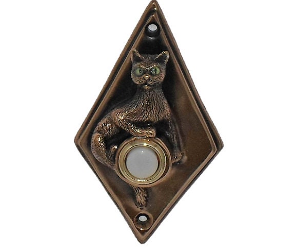 Bronze Cat Doorbell - Etsy