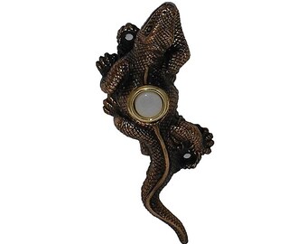 Handcrafted Bronze Lizard Doorbell - Etsy