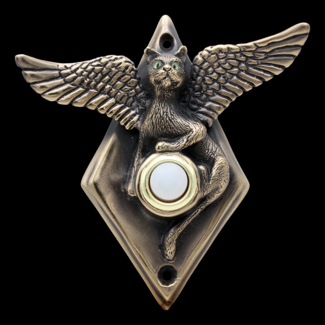 Bronze Bird Cat Doorbell - Etsy