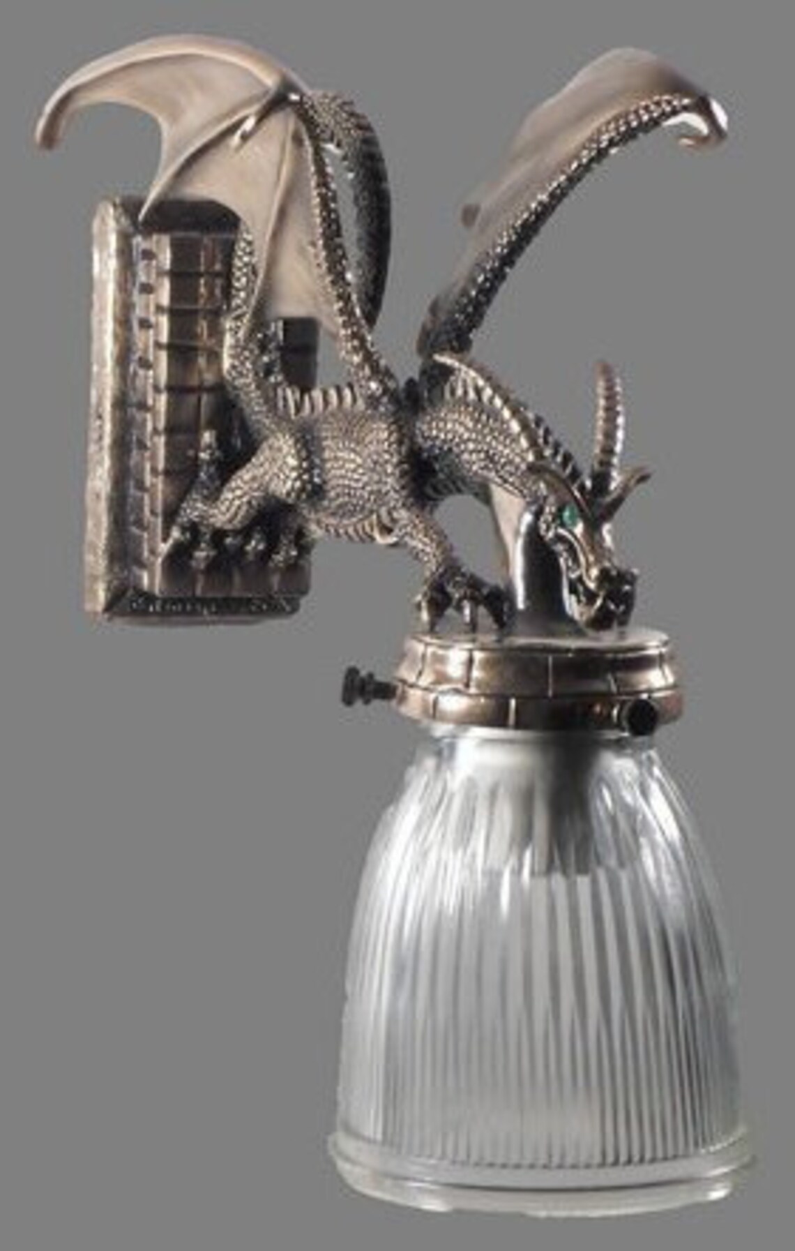 Bronze Leaping Dragon Lamp - Etsy