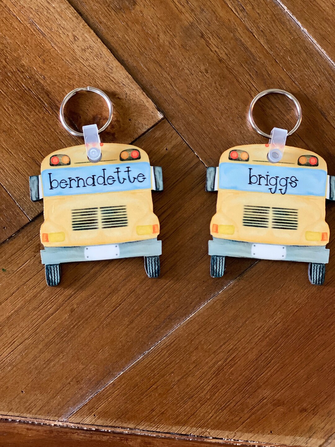 Personalized Bus Number Book Bag Tag, Name Tag, Bus Tag, Book Bag Tag ...