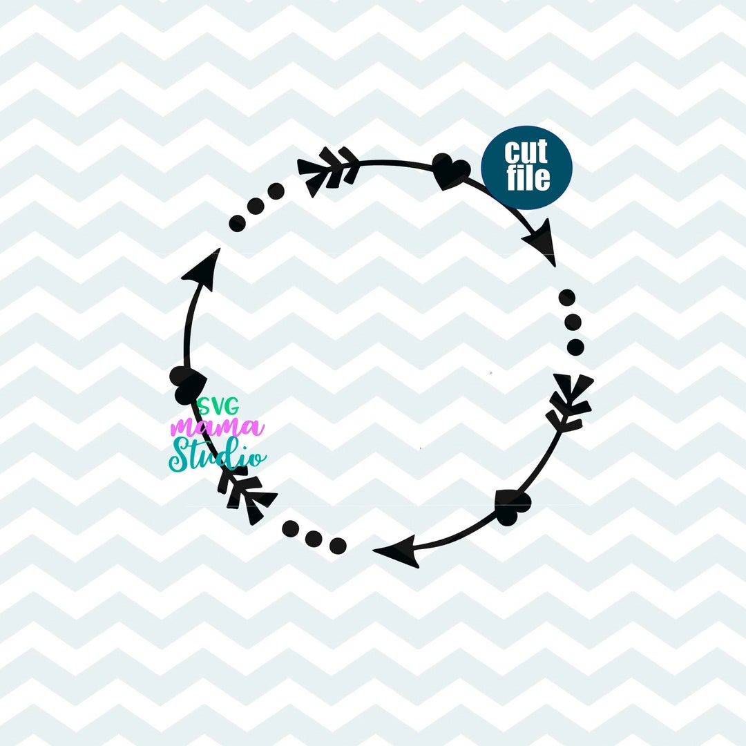 Monogram Frame Svg, Dxf, Png, Arrow Frame Svg for Cricut and Silhouette ...
