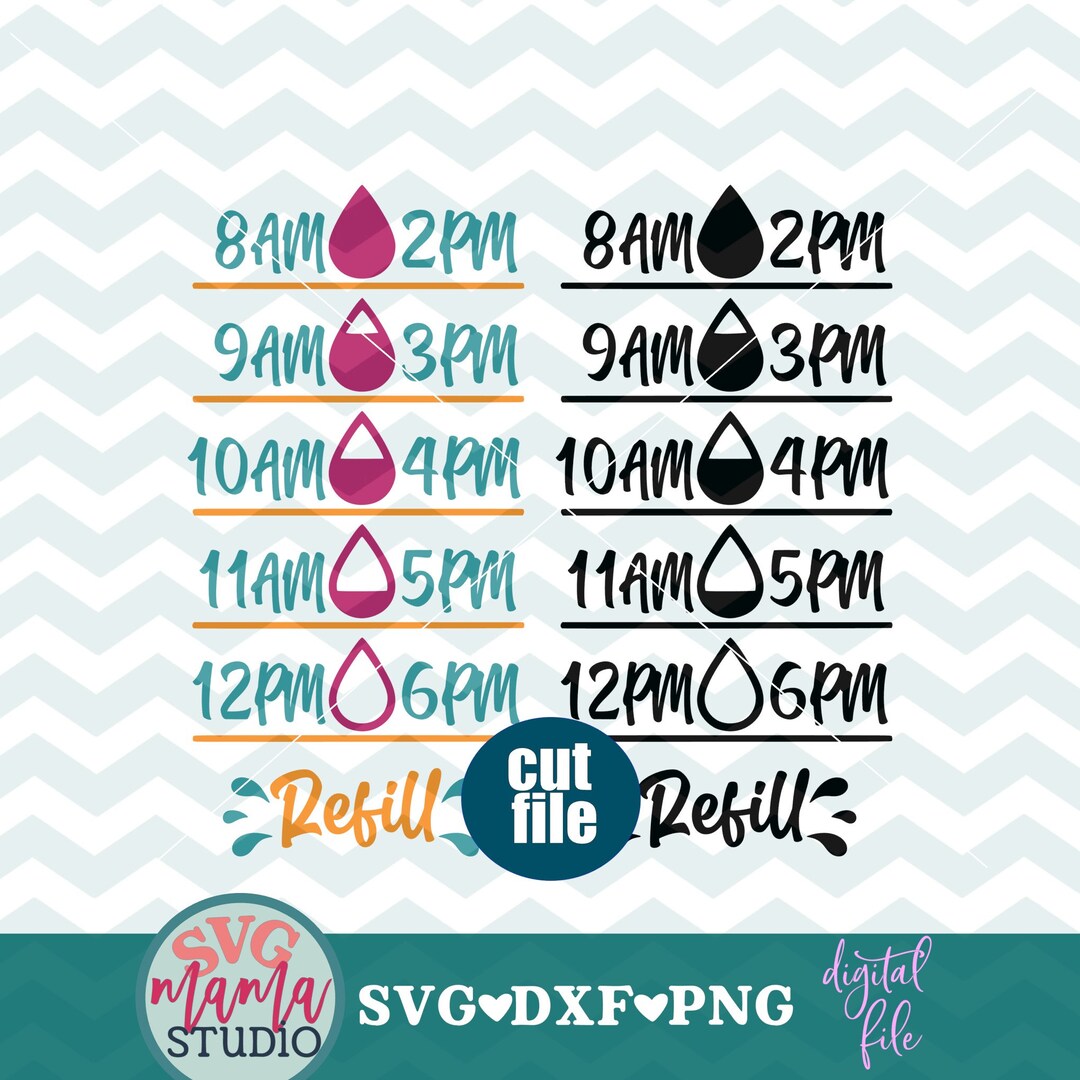 Water Tracker Svg, Water Bottle SVG, Water Track Svg, Dxf, Png File ...