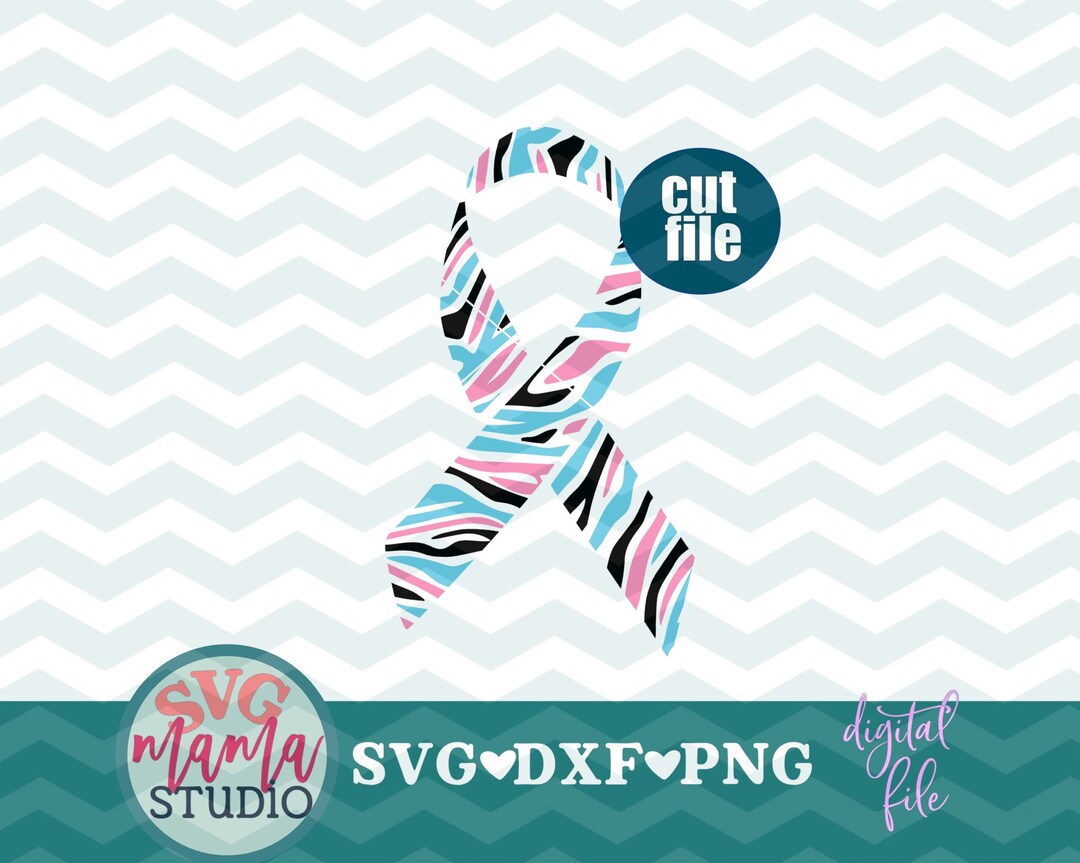 Awareness Ribbon Svg - Undiagnosed Diseases - Zebra Awareness Ribbon ...
