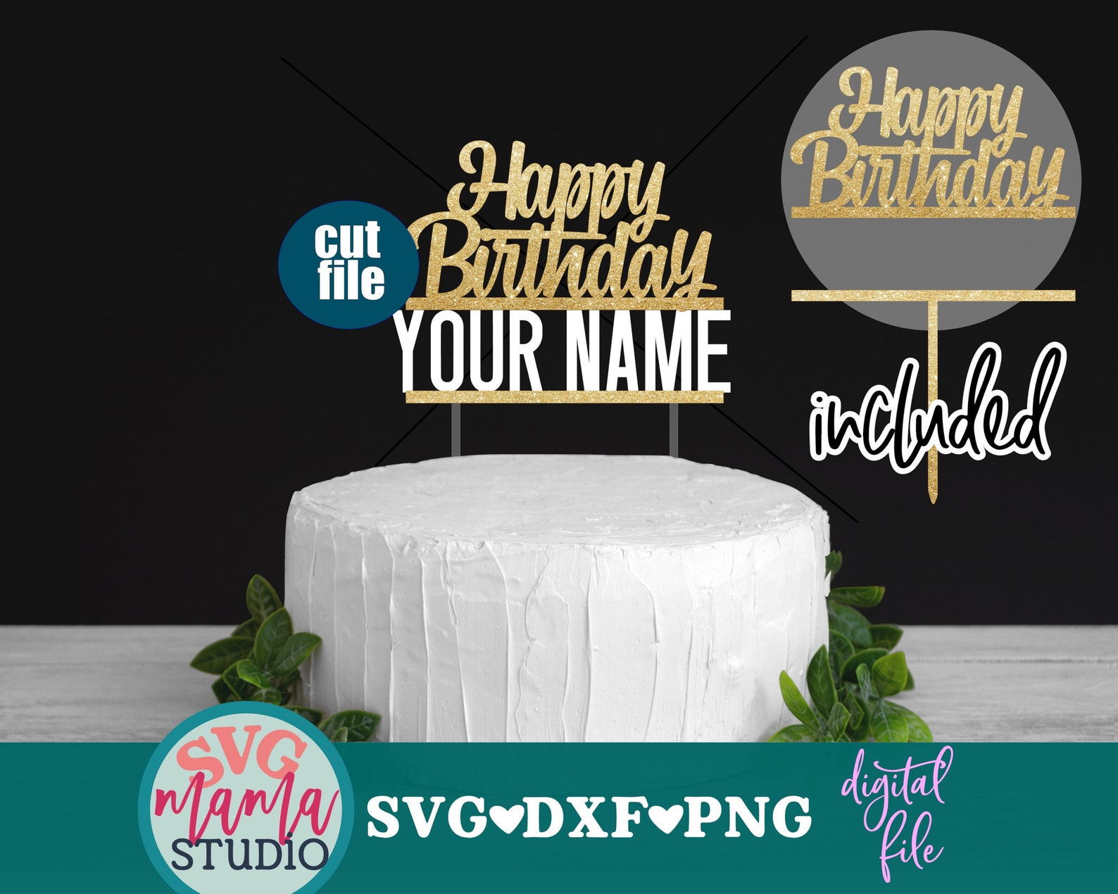 Cake Topper Svg, DIY Cake Topper Svg, Birthday Cake Topper SVG ...