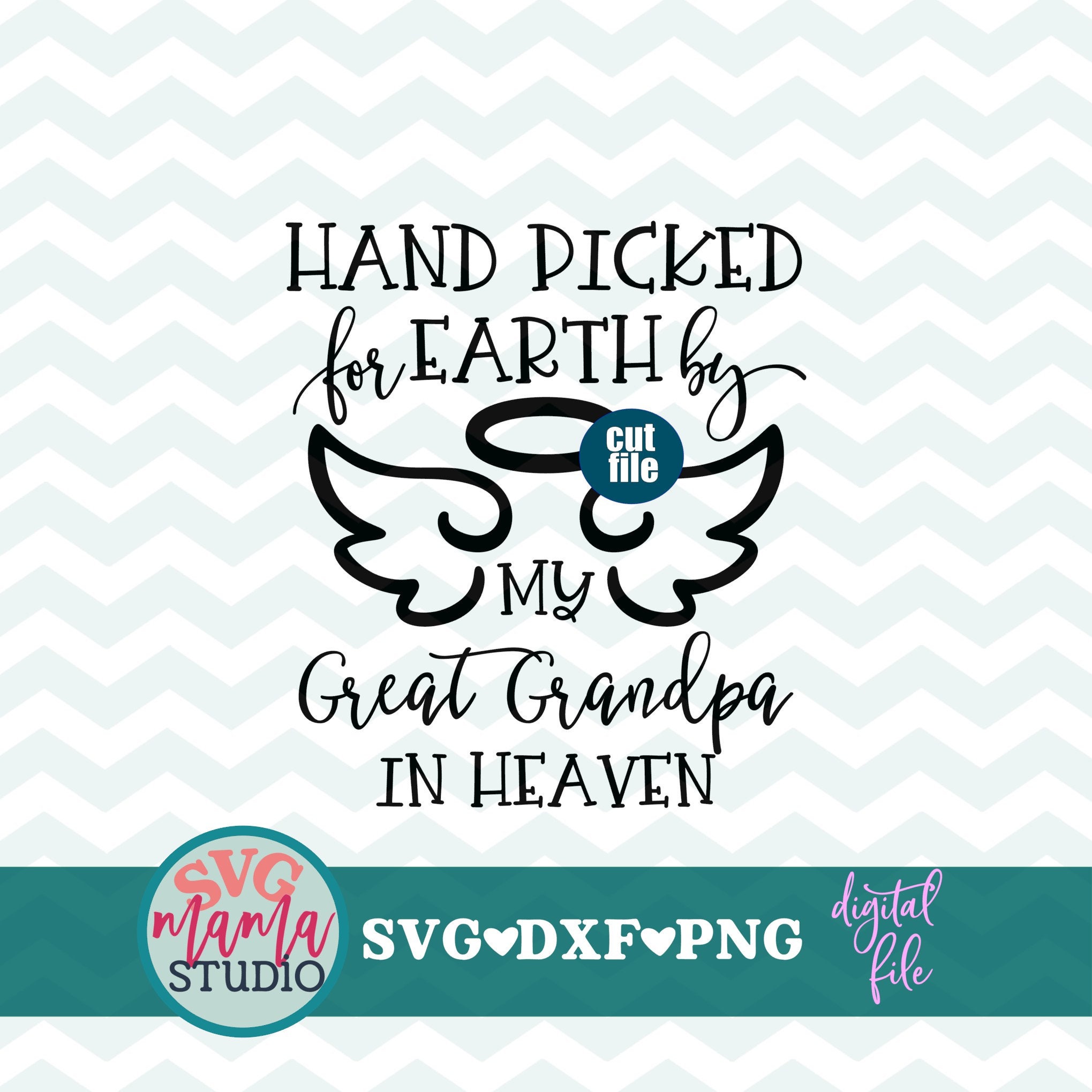 Great Grandpa svg Hand picked for earth by my Great Grandpa | Etsy