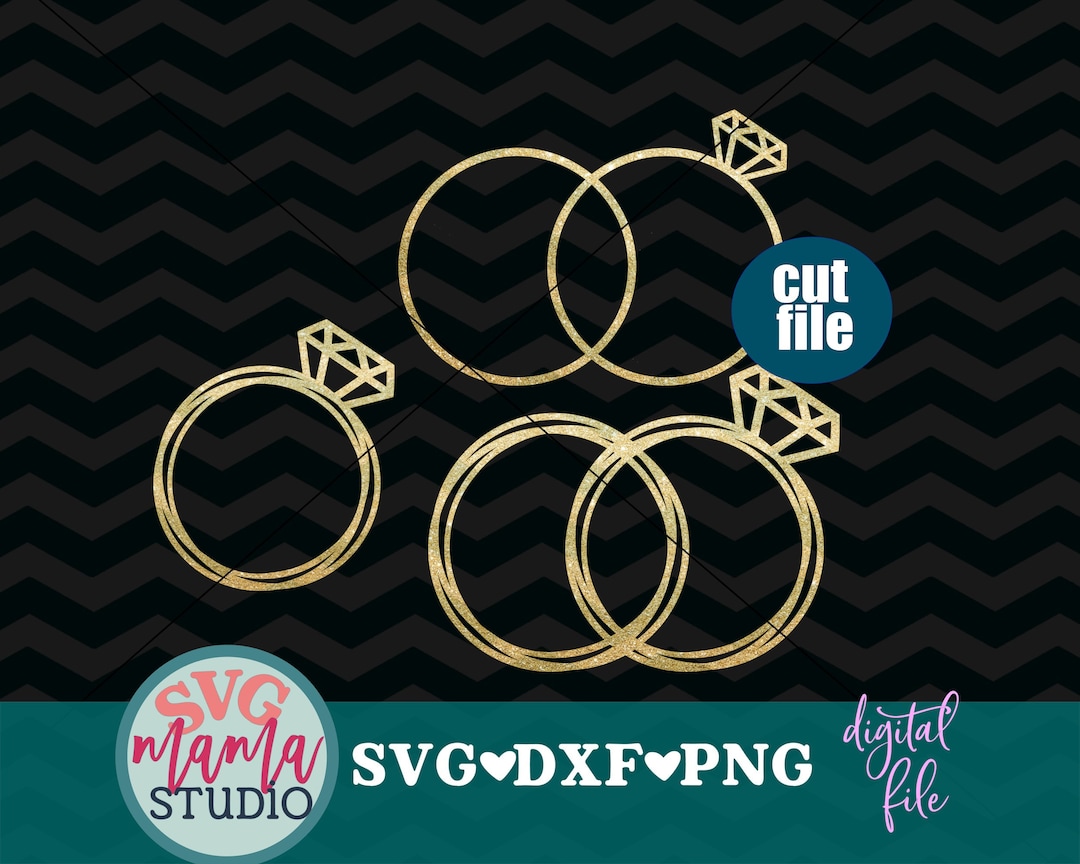 Cake Topper Frame Svg, Ring Frame Svg File, Wedding Frame Svg, Dxf, Png ...