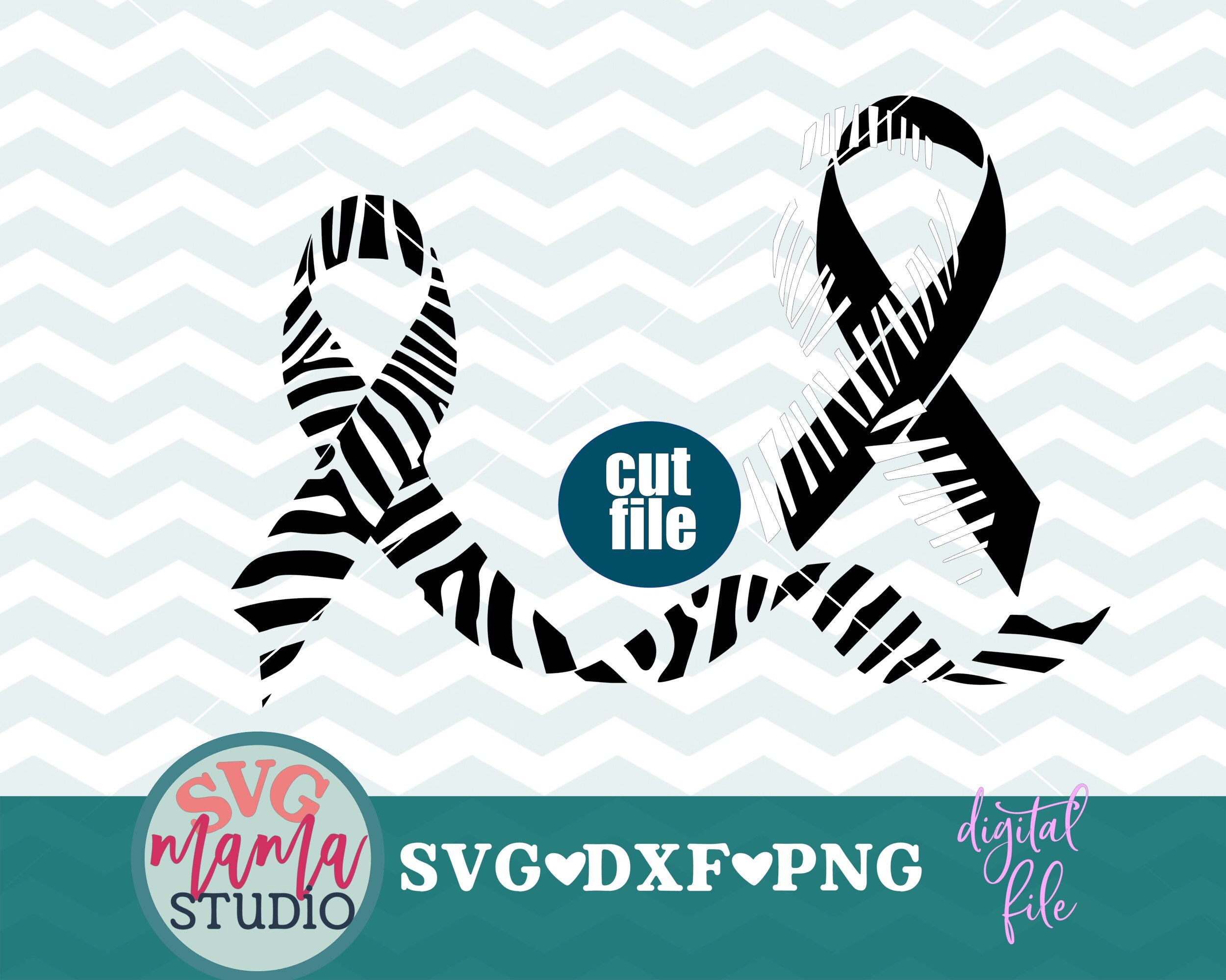 Zebra Awareness Ribbon Svg Ribbon Svg Dxf Png Black | Etsy Australia