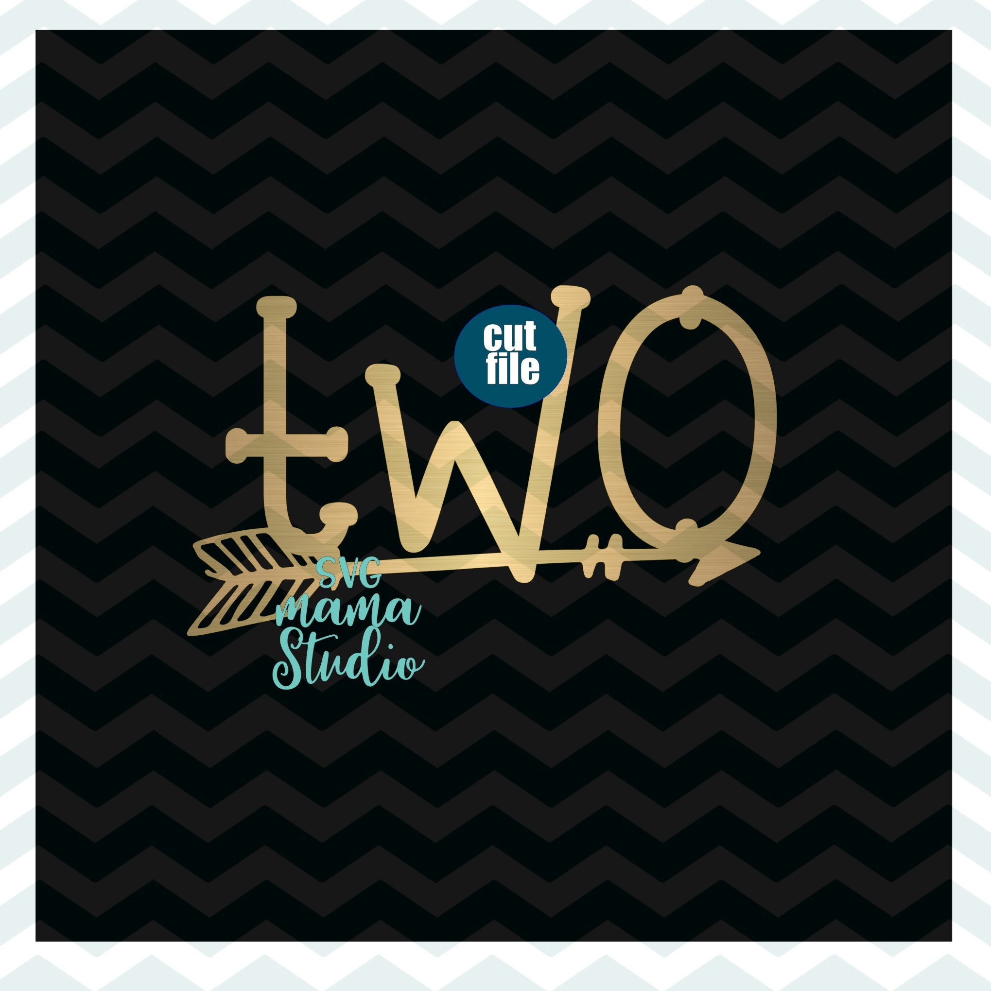 Cake Topper svg Two svg Second birthday svg for cricut 2nd | Etsy