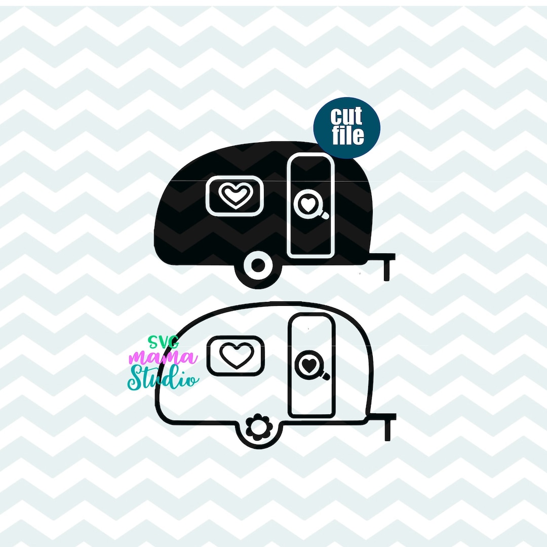 Camper Svg, Camping Svg, Dxf, Png, Instant Download, Camper Clipart ...