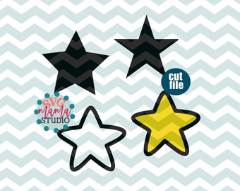 Stars SVG File Vector Images Silhouette Star Elements Svg Clipart SVG ...