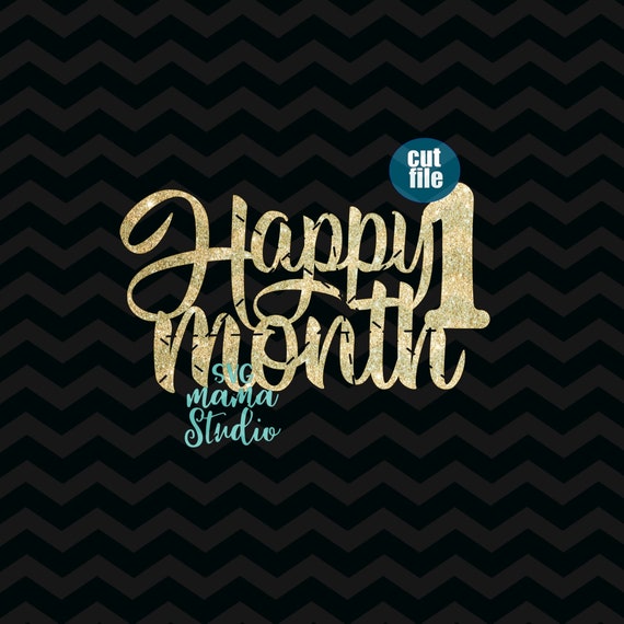 Cake topper SVG Baby svg Feliz 1 mes svg Baby monthly - Etsy España