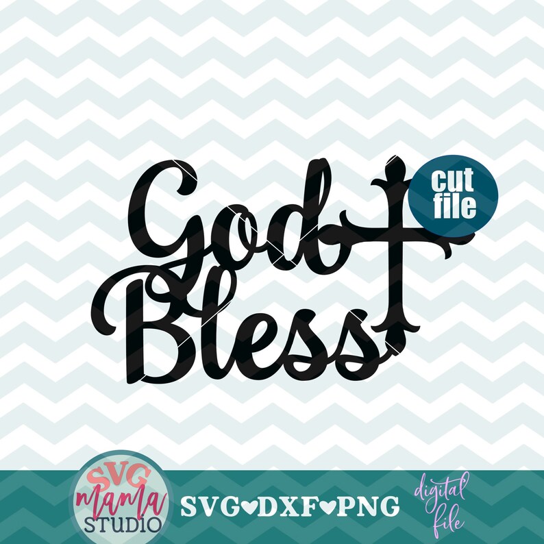 Cake Topper Svg God Bless Svg Baptism Svg Dxf Png - Etsy Canada