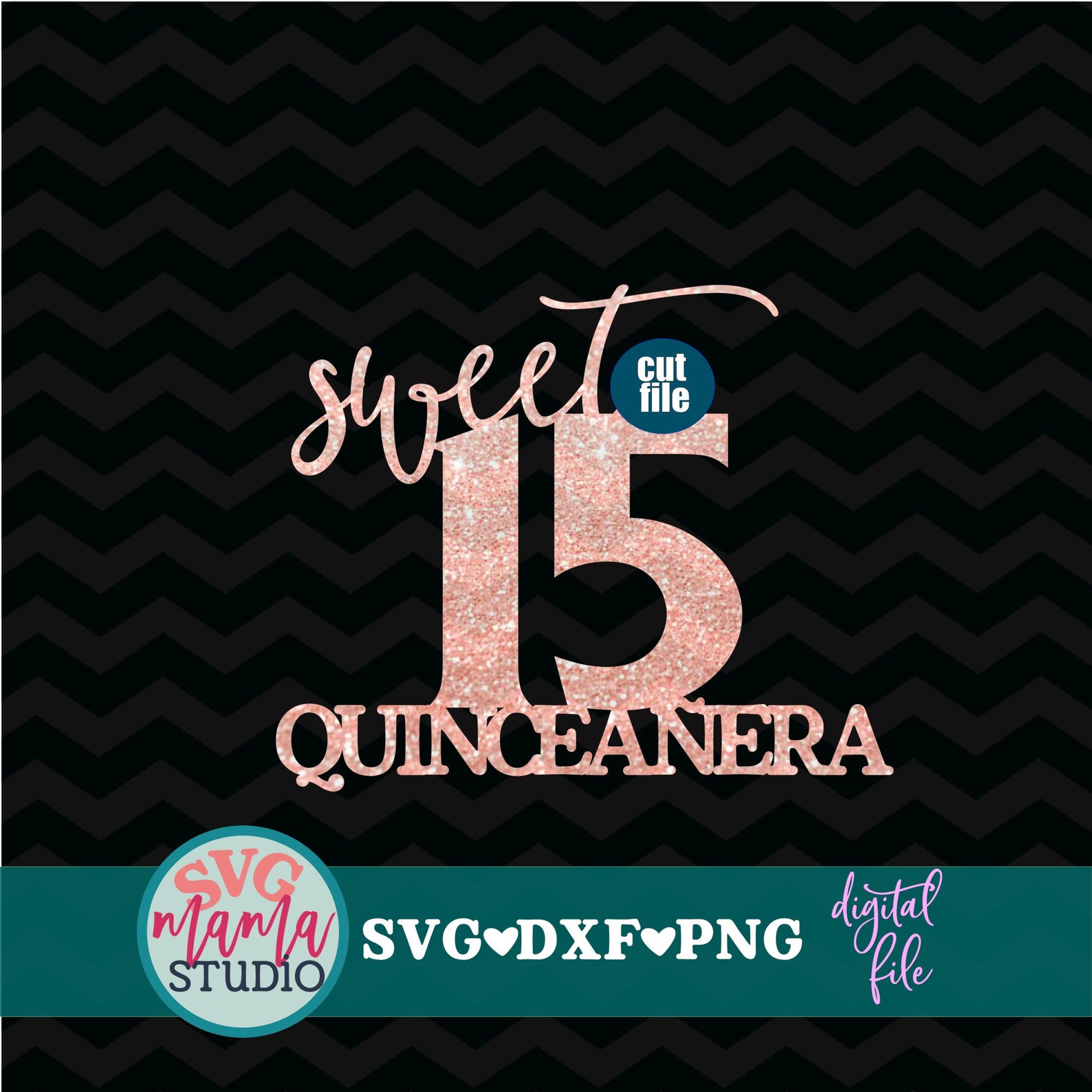Cake Topper Svg Sweet 15 Quinceanera Svg 15th Birthday Svg - Etsy