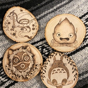 Studio Ghibli Coaster Set (4) - Etsy