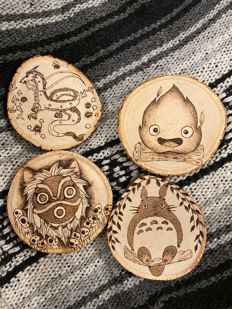 Studio Ghibli Coaster Set (4) - Etsy