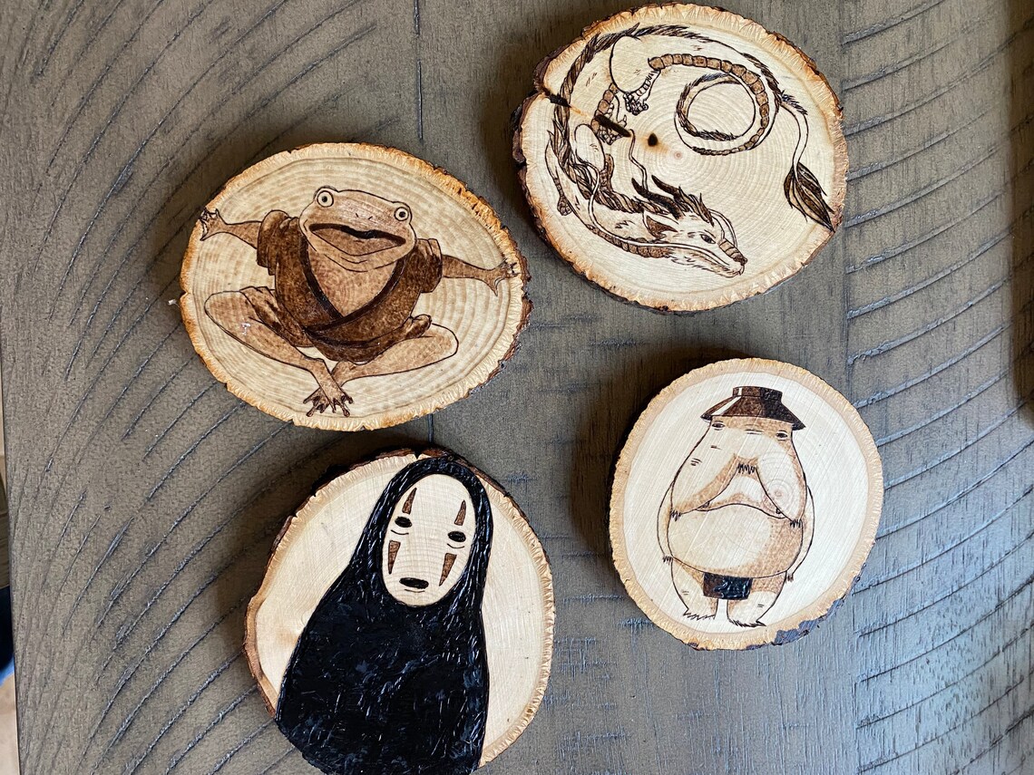 Studio Ghibli Coaster Set (4) - Etsy