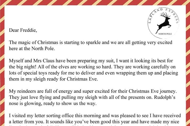 Letter From Santa - Etsy