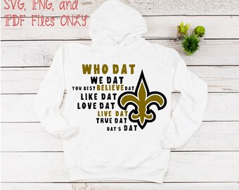 Who dat svg | Etsy