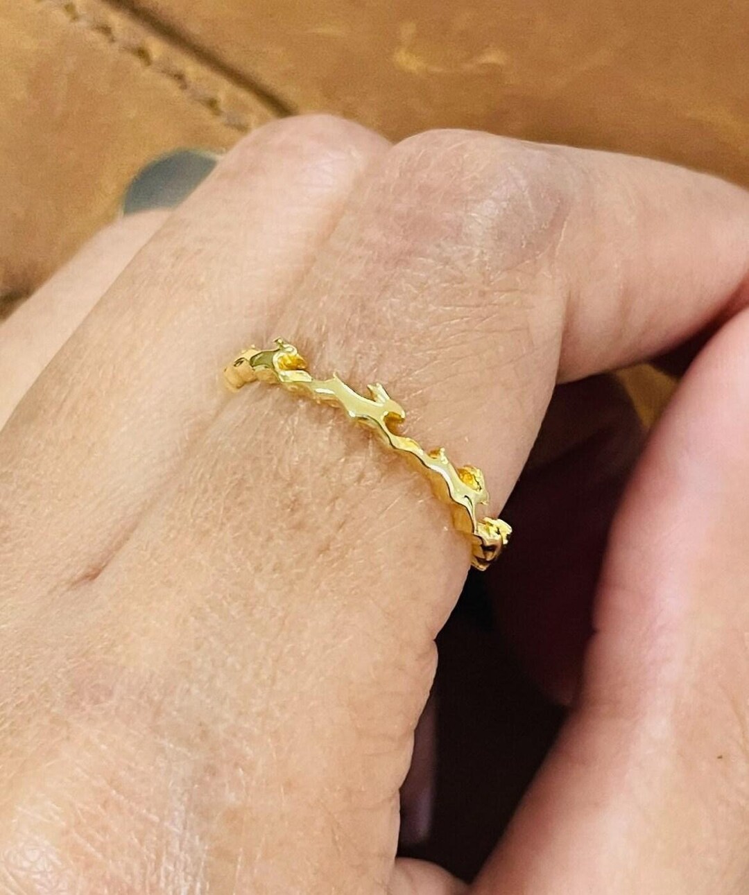 Minimalist 14K Solid Gold Rabbit Ring: Pet Lover Jewelry - Etsy
