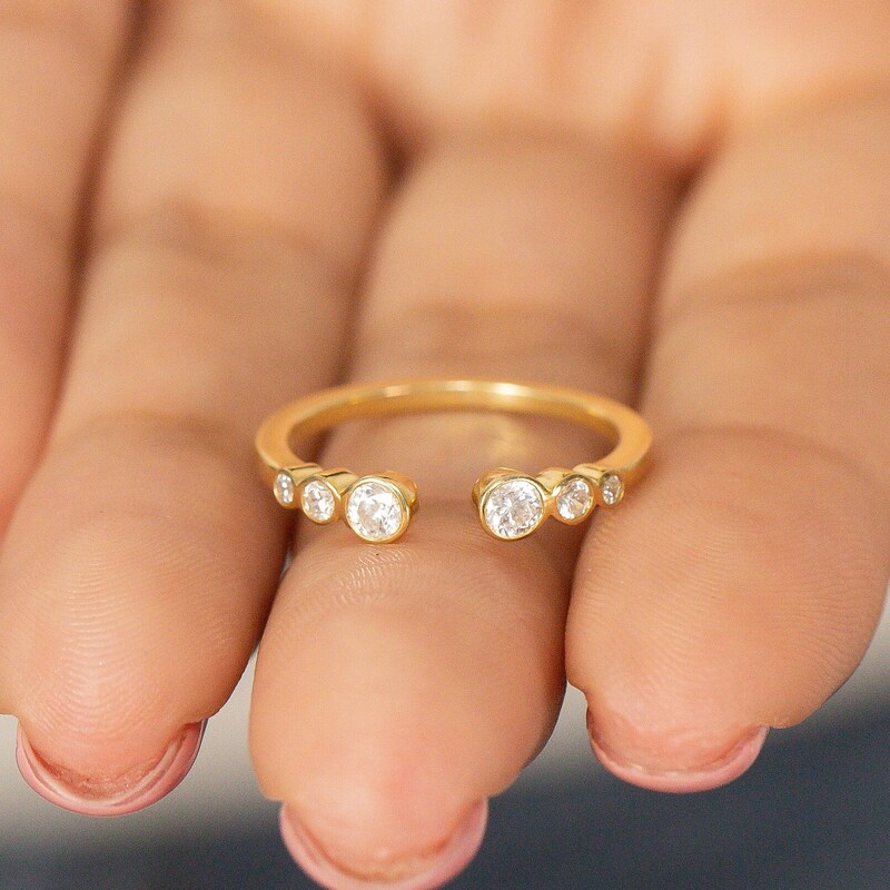 Diamond Cuff Ring - Etsy