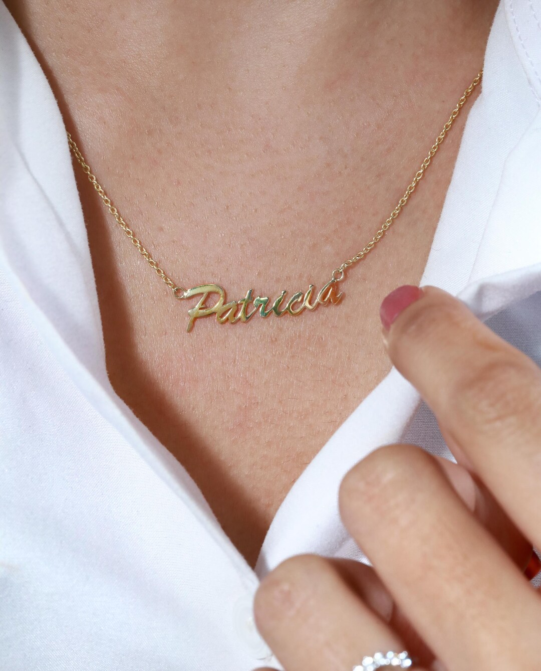 Patricia Nameplate Necklace, Custom Name Jewelry, Gifts for Her ...