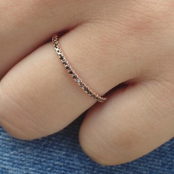 Thin Diamond Band - Etsy