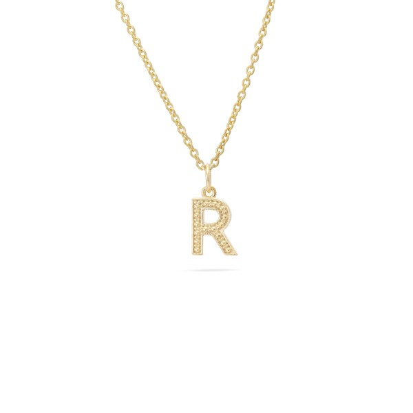 Dainty Gold R Necklace - Etsy