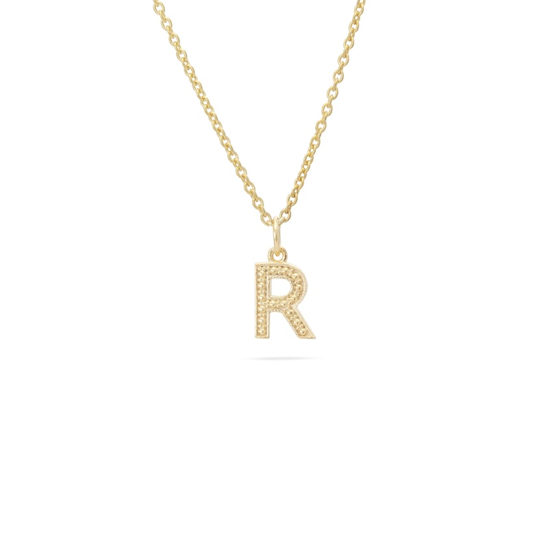 Letter R Necklace - Etsy