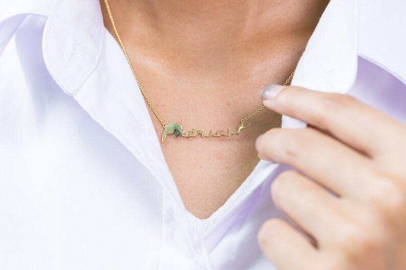 Patricia Name Necklace Minimalist Name Necklace Customize - Etsy
